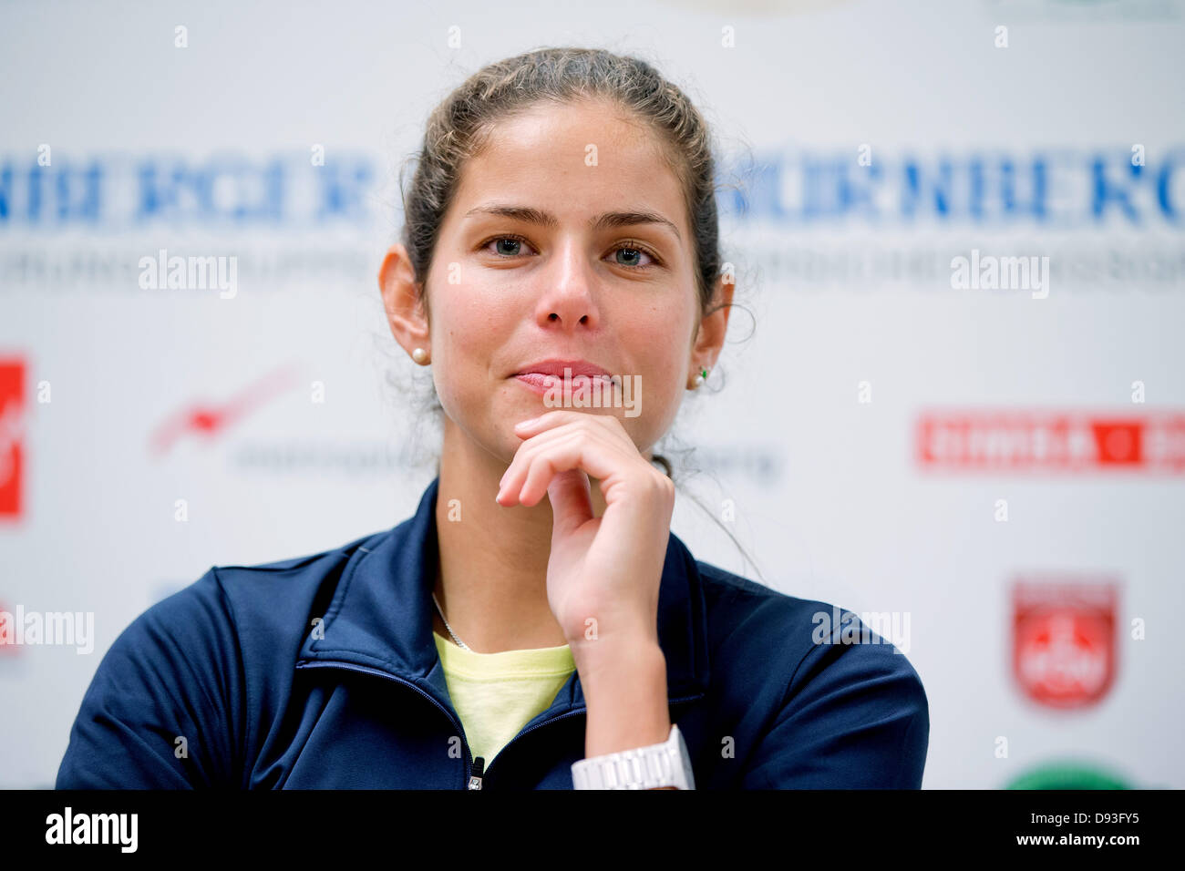 German tennis player Julia Goerges is pictured at a press conference as ...