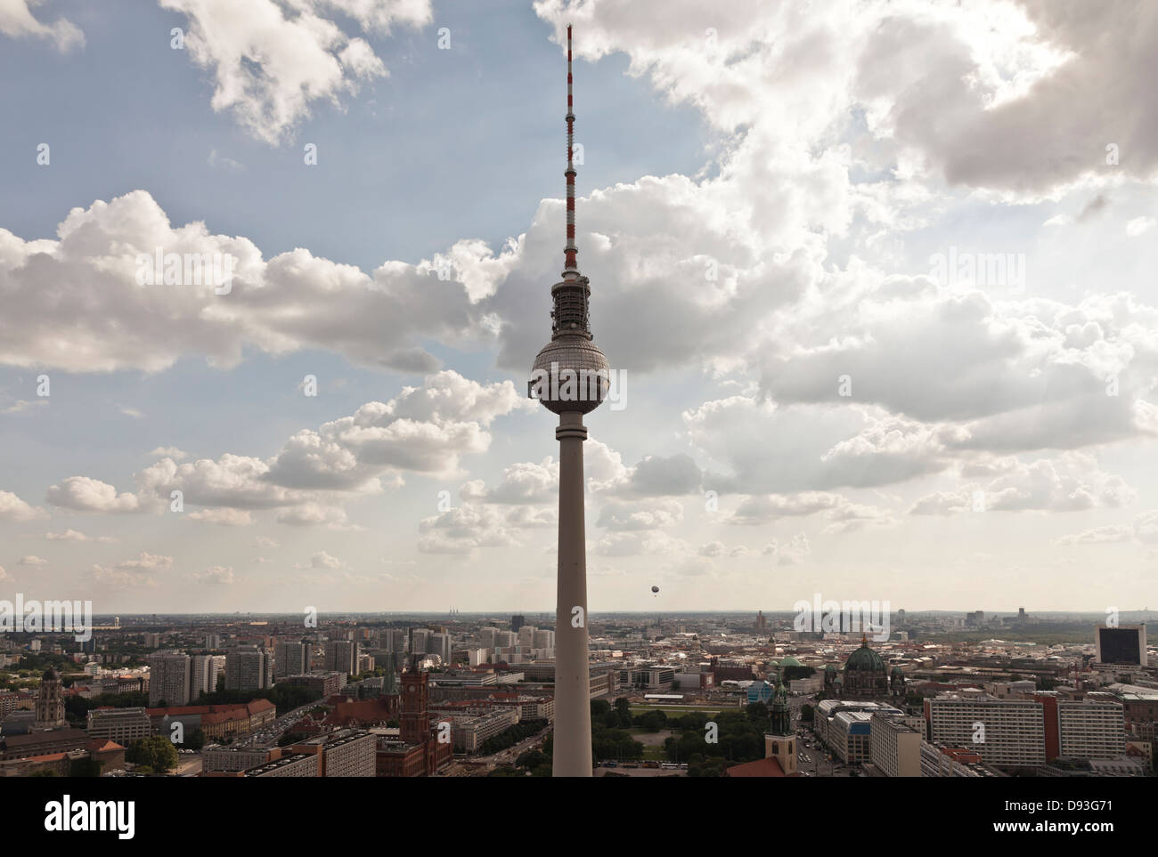 Monument overlooking cityscape, Berlin, Germany Stock Photo - Alamy