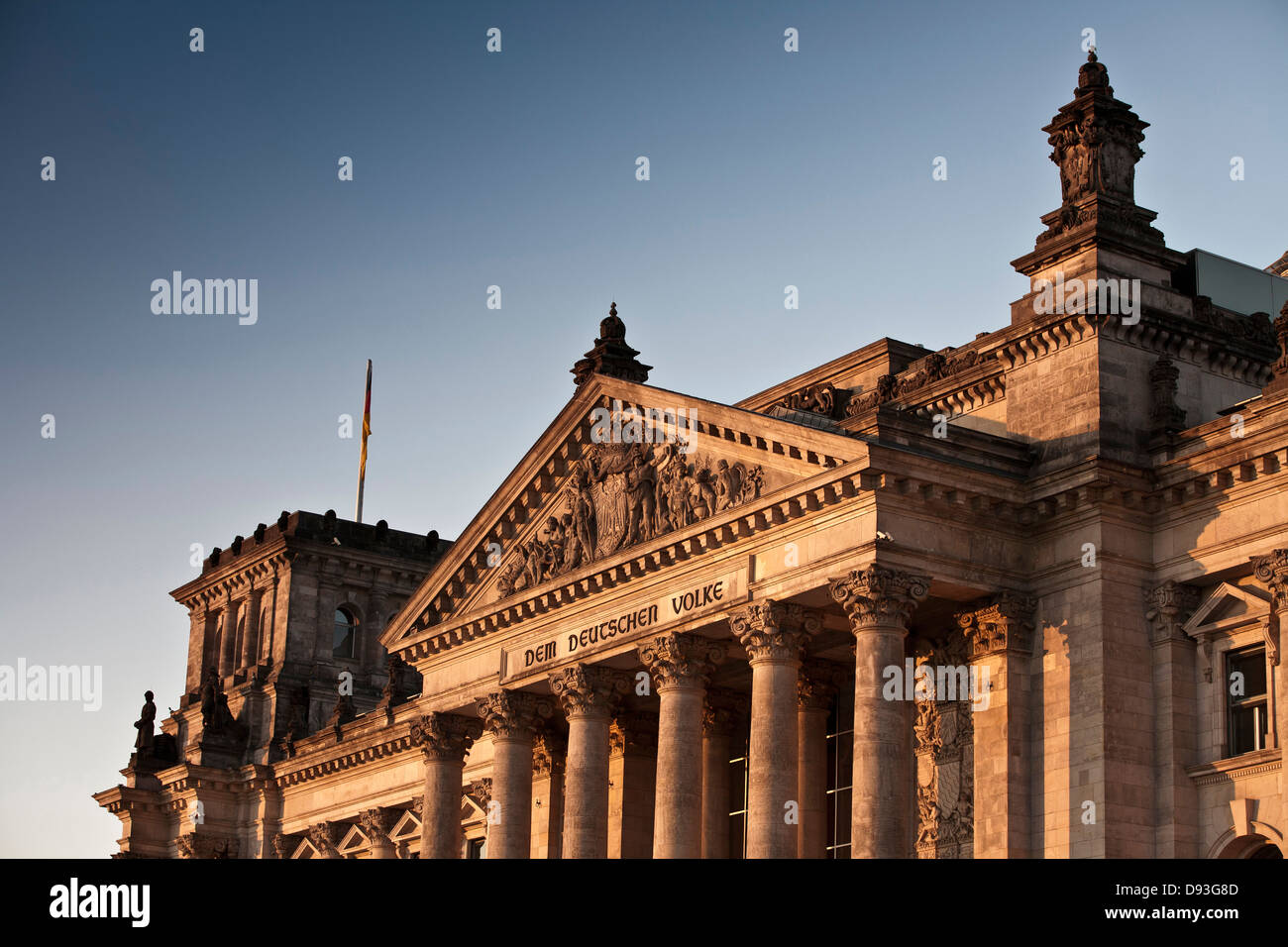 Columned building with statues, Berlin, Germany Stock Photo - Alamy