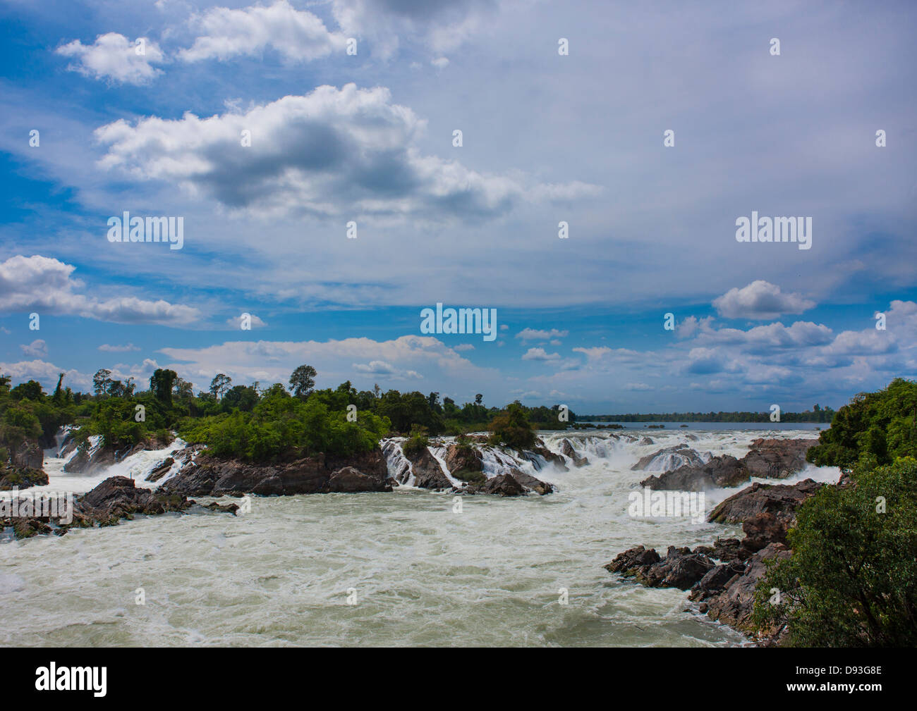 Li Phi Waterfall, Don Khong Island, Laos Stock Photo - Alamy
