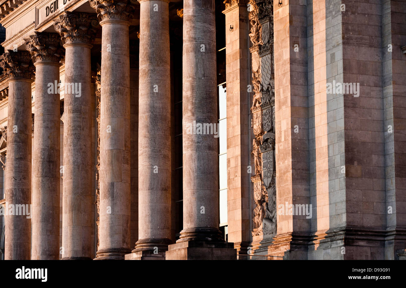 Columned building with relief carvings, Berlin, Germany Stock Photo - Alamy