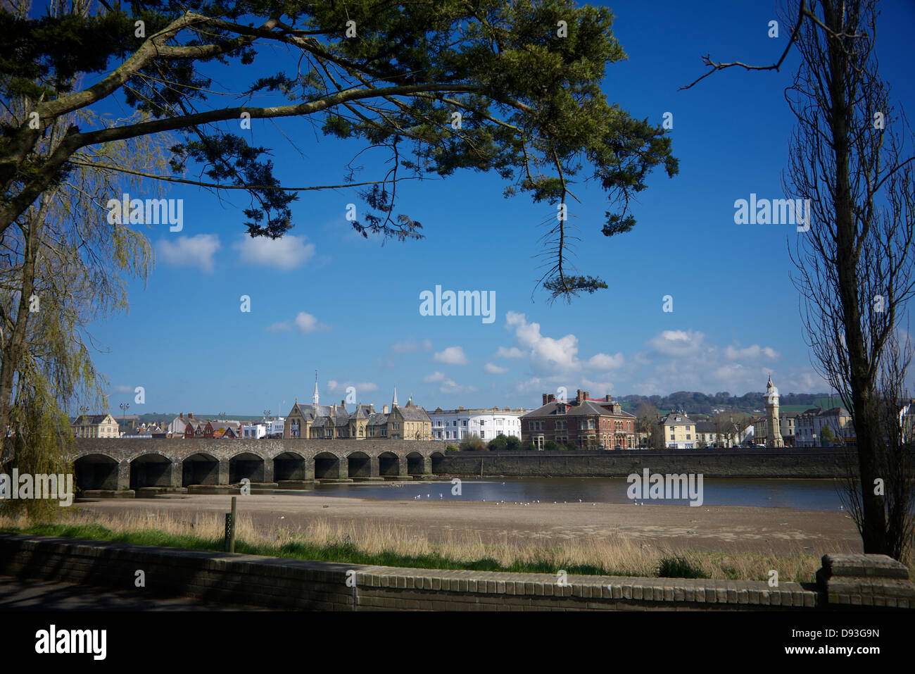 Barnstaple Devon UK River Taw Bridge Stock Photo - Alamy