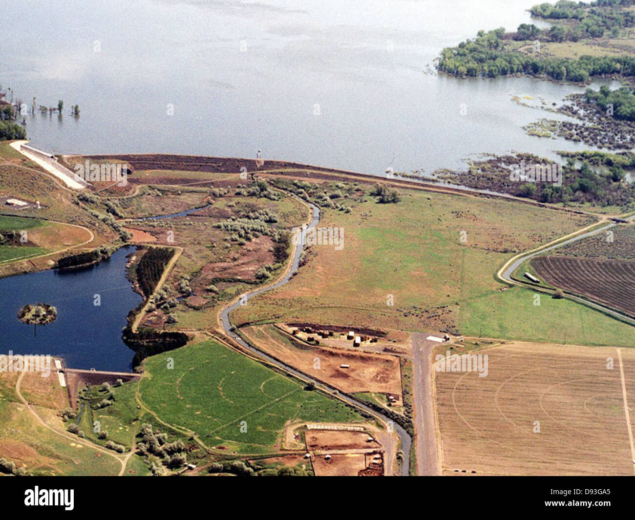 A photograph of Cold Springs Dam, showcasing its structure and ...