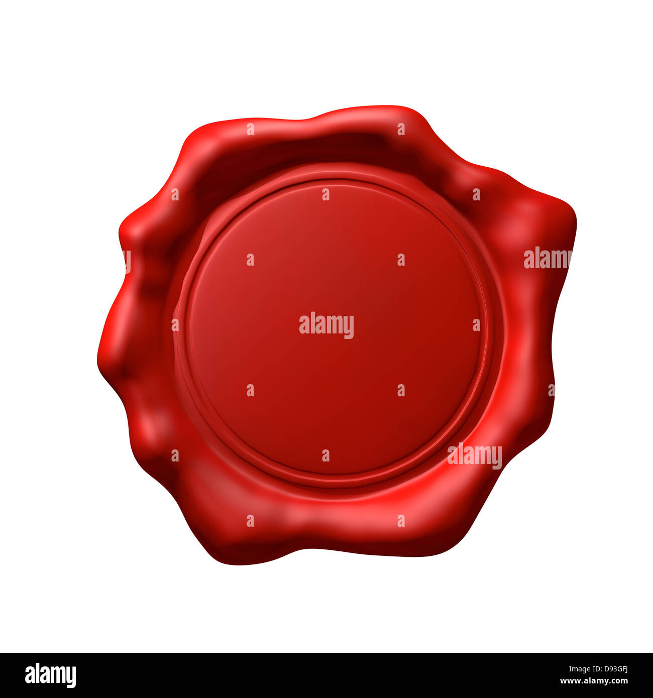 Red Wax Seal 2 - Isolated Stock Photo - Alamy
