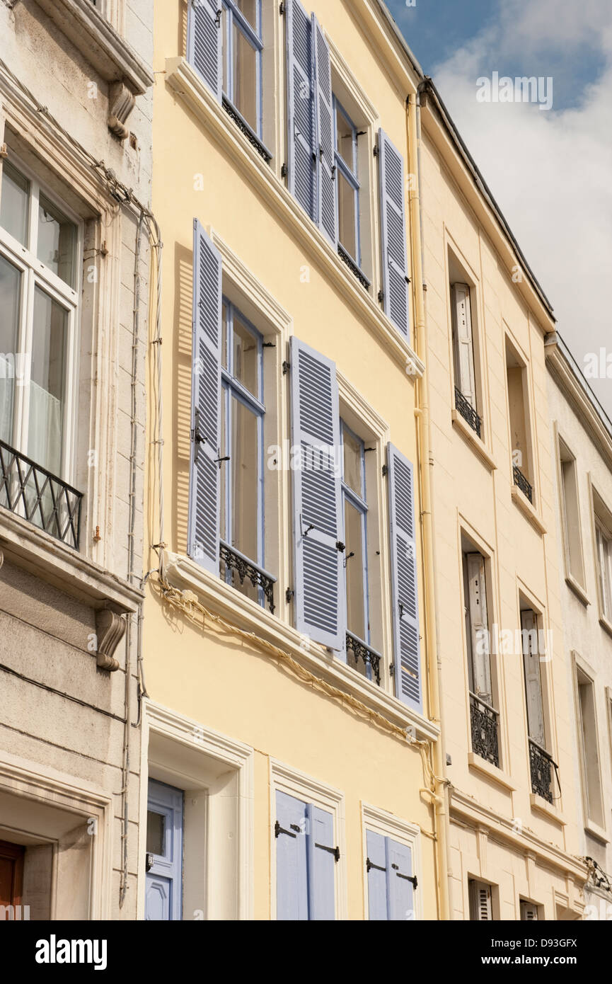 Traditional house window shutters Boulogne-sur-Mer France Europe Stock ...