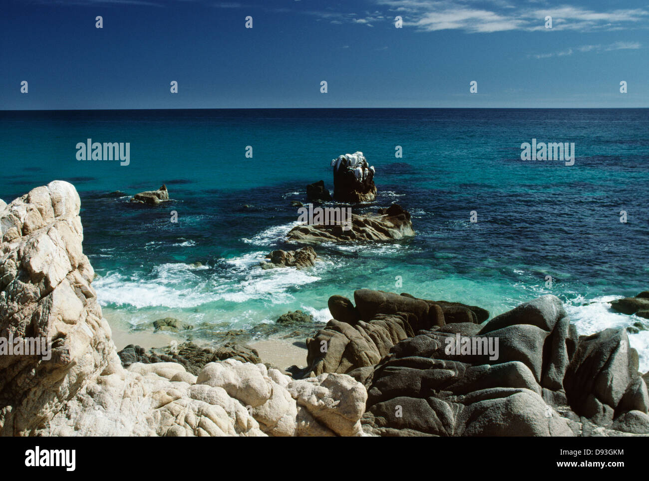 View of rock formation in sea Stock Photo - Alamy