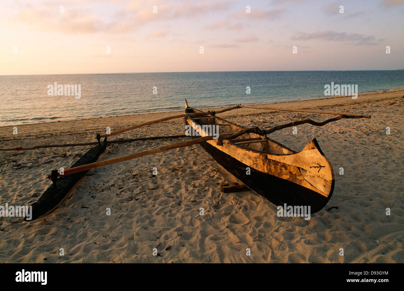 View of boat on beach Stock Photo - Alamy