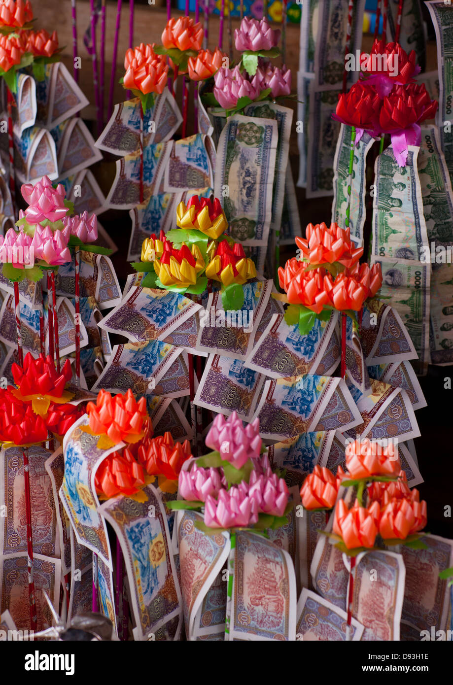 Religious Offering, Pakse, Laos Stock Photo - Alamy