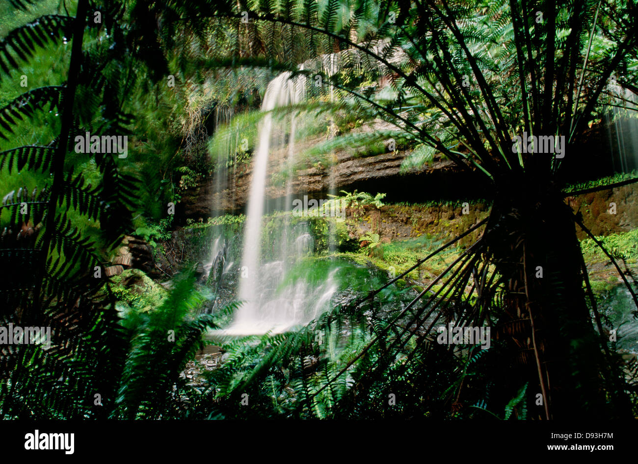 View of waterfall Stock Photo - Alamy