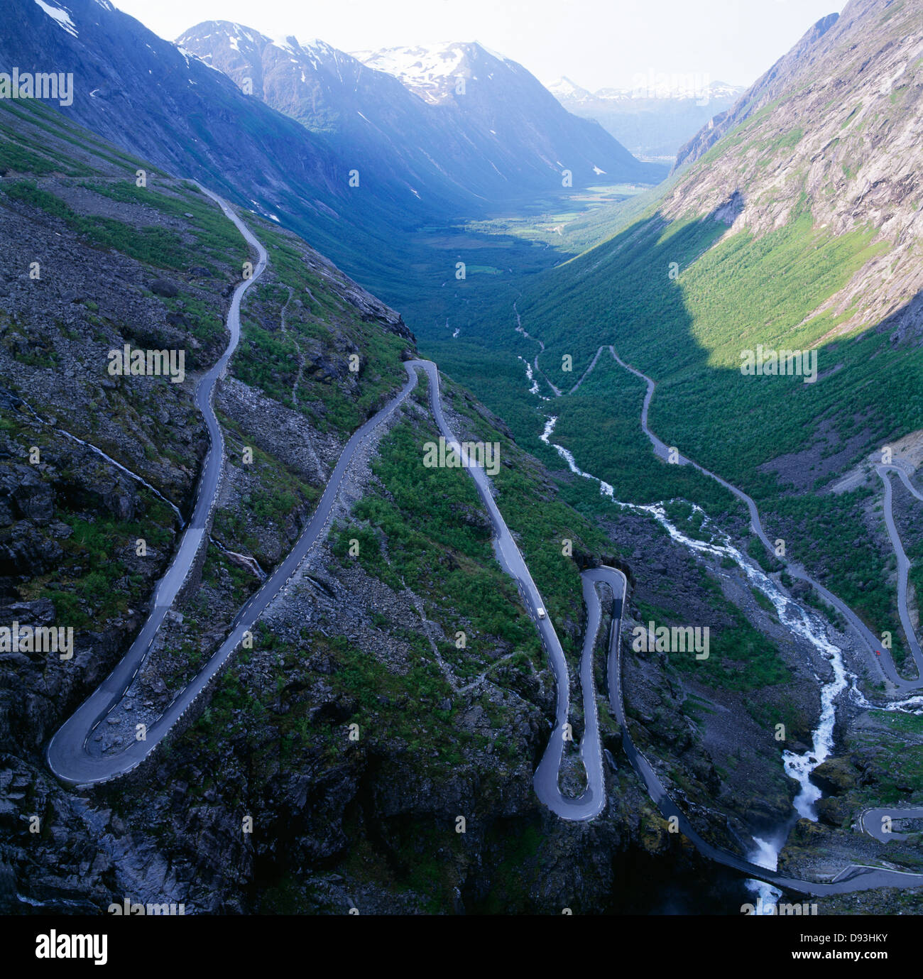 Curvy road on mountain, elevated view Stock Photo - Alamy