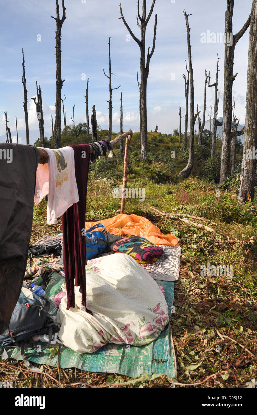 Outdoor camping India, Sikkim landscape Stock Photo - Alamy