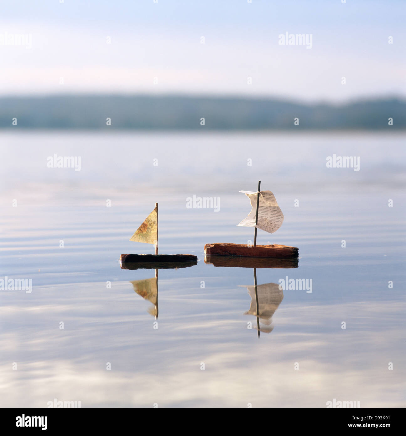Two bark boats Stock Photo - Alamy