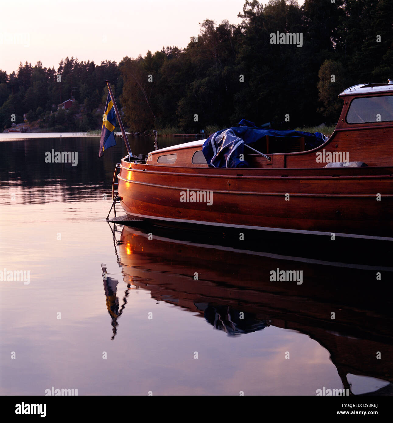 Swedish flag on a boat Stock Photo - Alamy