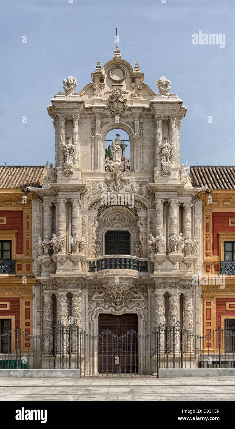The Palace of San Telmo in Seville, Spain, is a historical building ...