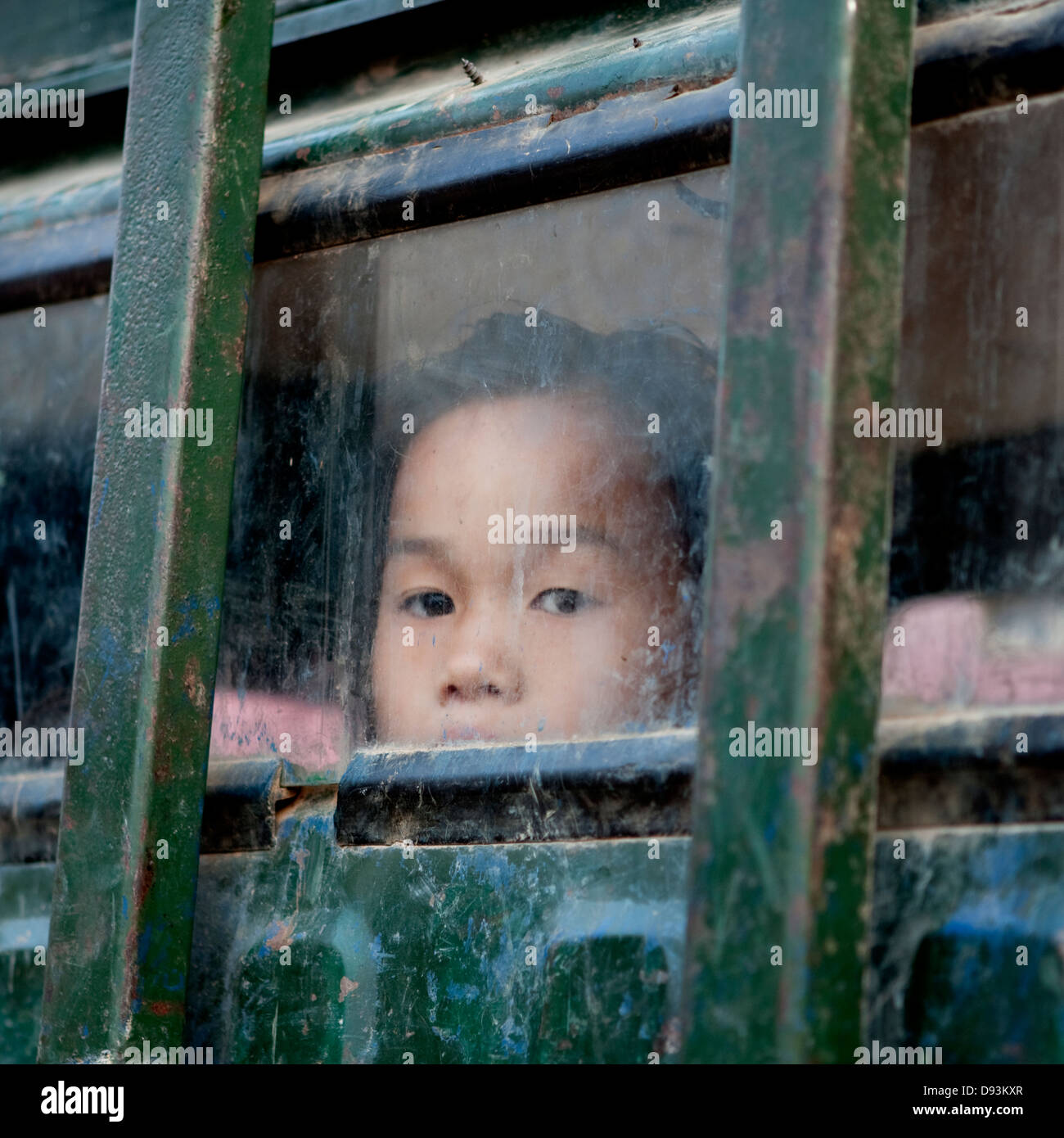 Girl In A Truck, Muang Sing, Laos Stock Photo - Alamy