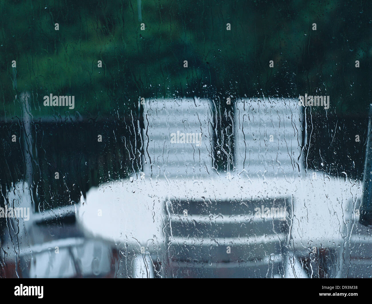 Rain on a window Stock Photo - Alamy