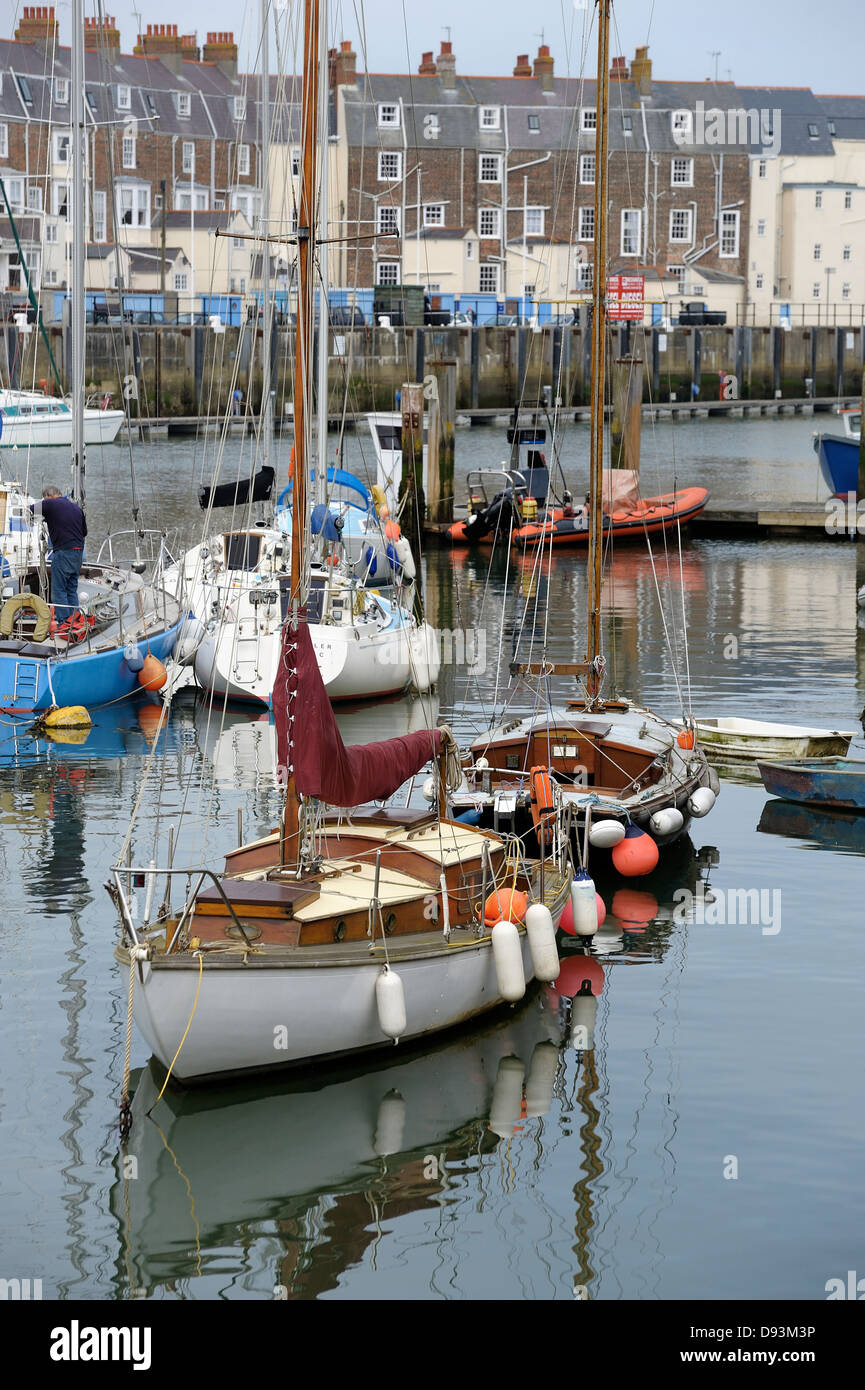 Yachts in Weymouth marina Dorset England uk Stock Photo - Alamy