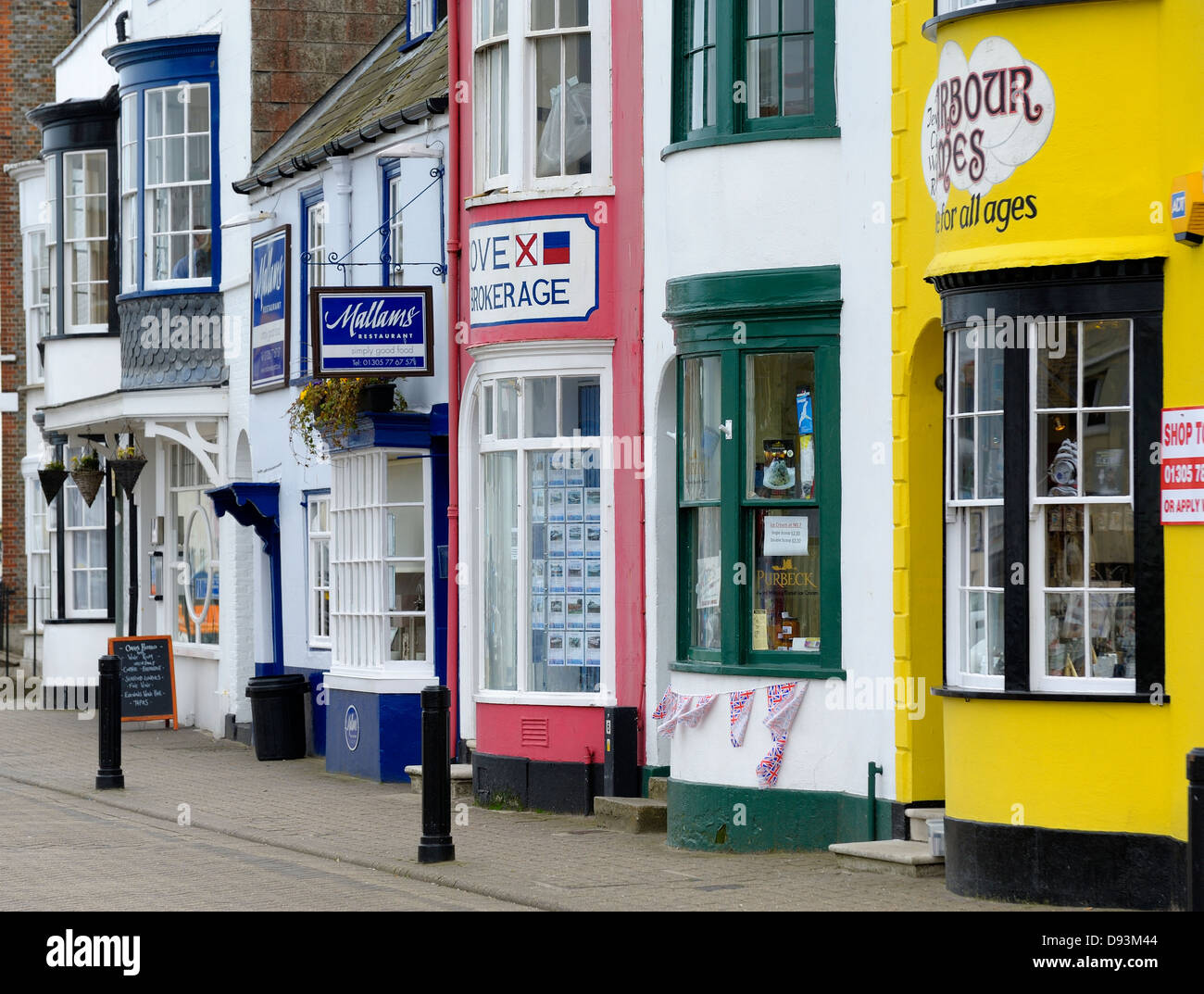 colourful shop fronts Weymouth Dorset England uk Stock Photo - Alamy