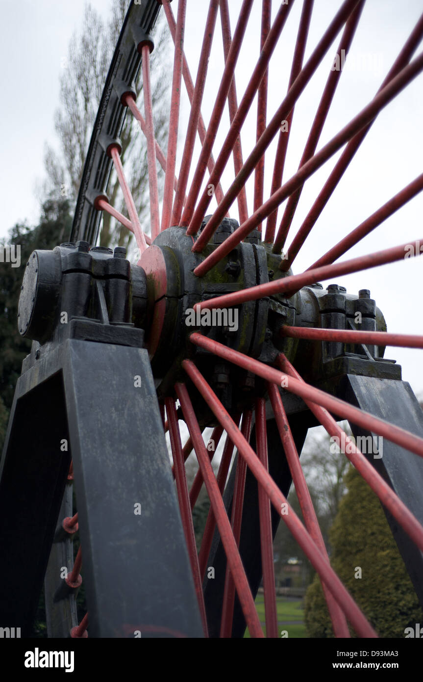 Close up of a disused miner's wheel in bedworth park warwickshire Stock ...