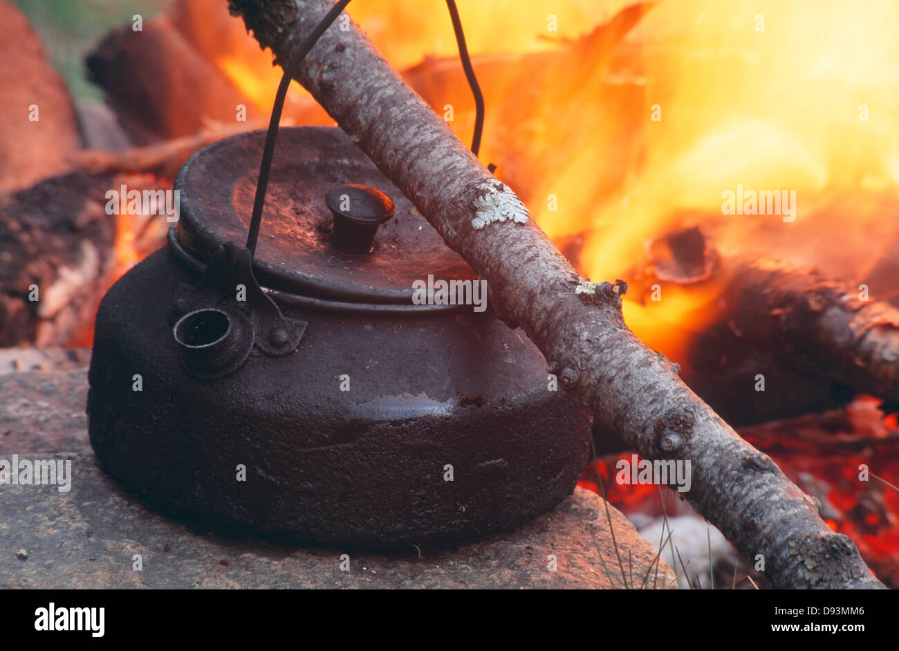 Pot on fire, close-up Stock Photo - Alamy