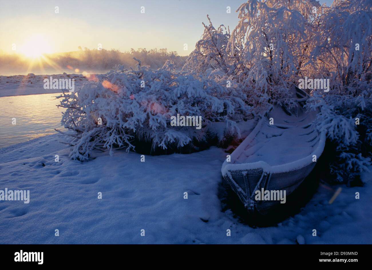 Boat covered snow sweden hi-res stock photography and images - Alamy