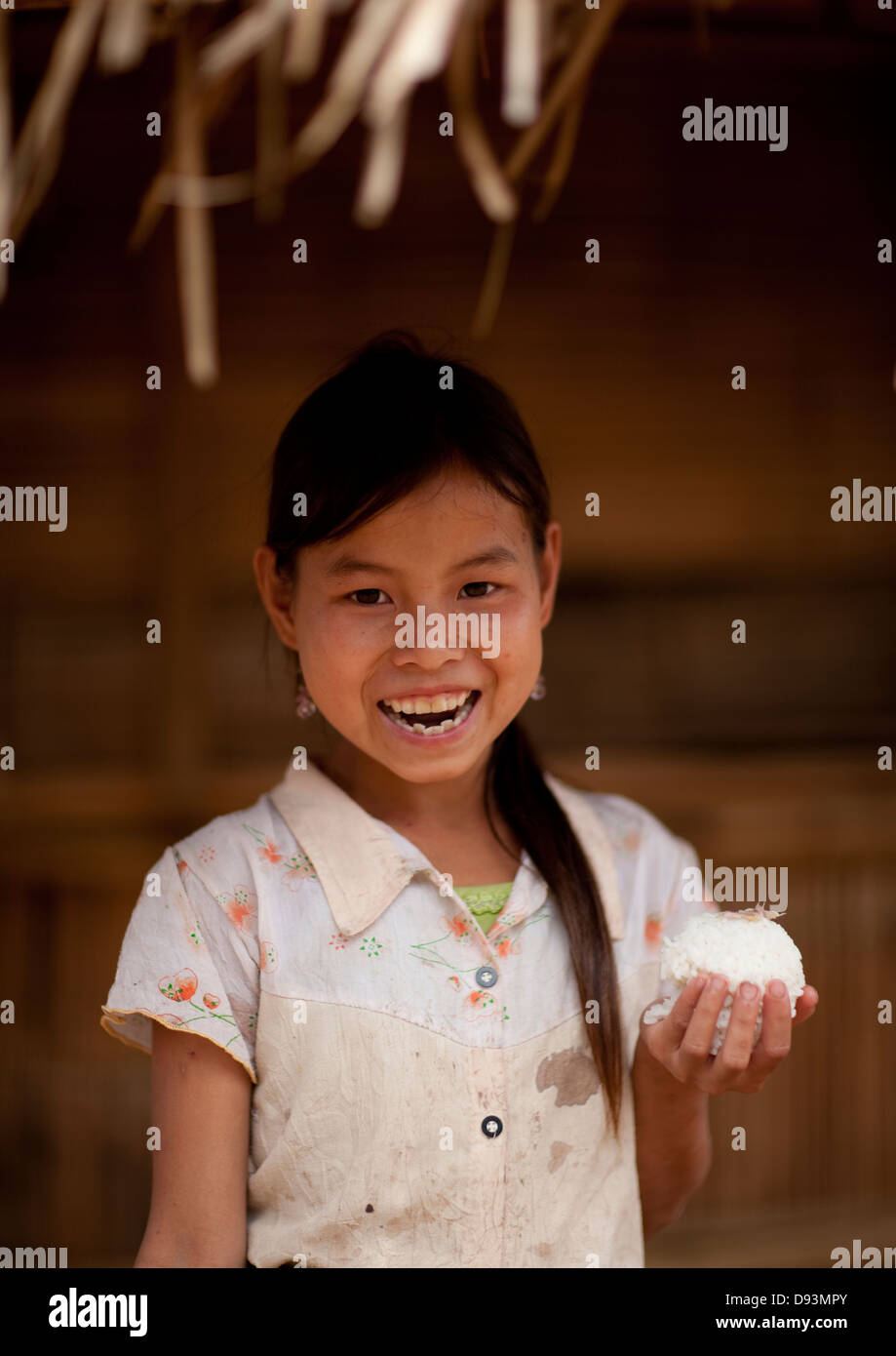 Hmong Minority Girl, Muang Sing, Laos Stock Photo - Alamy