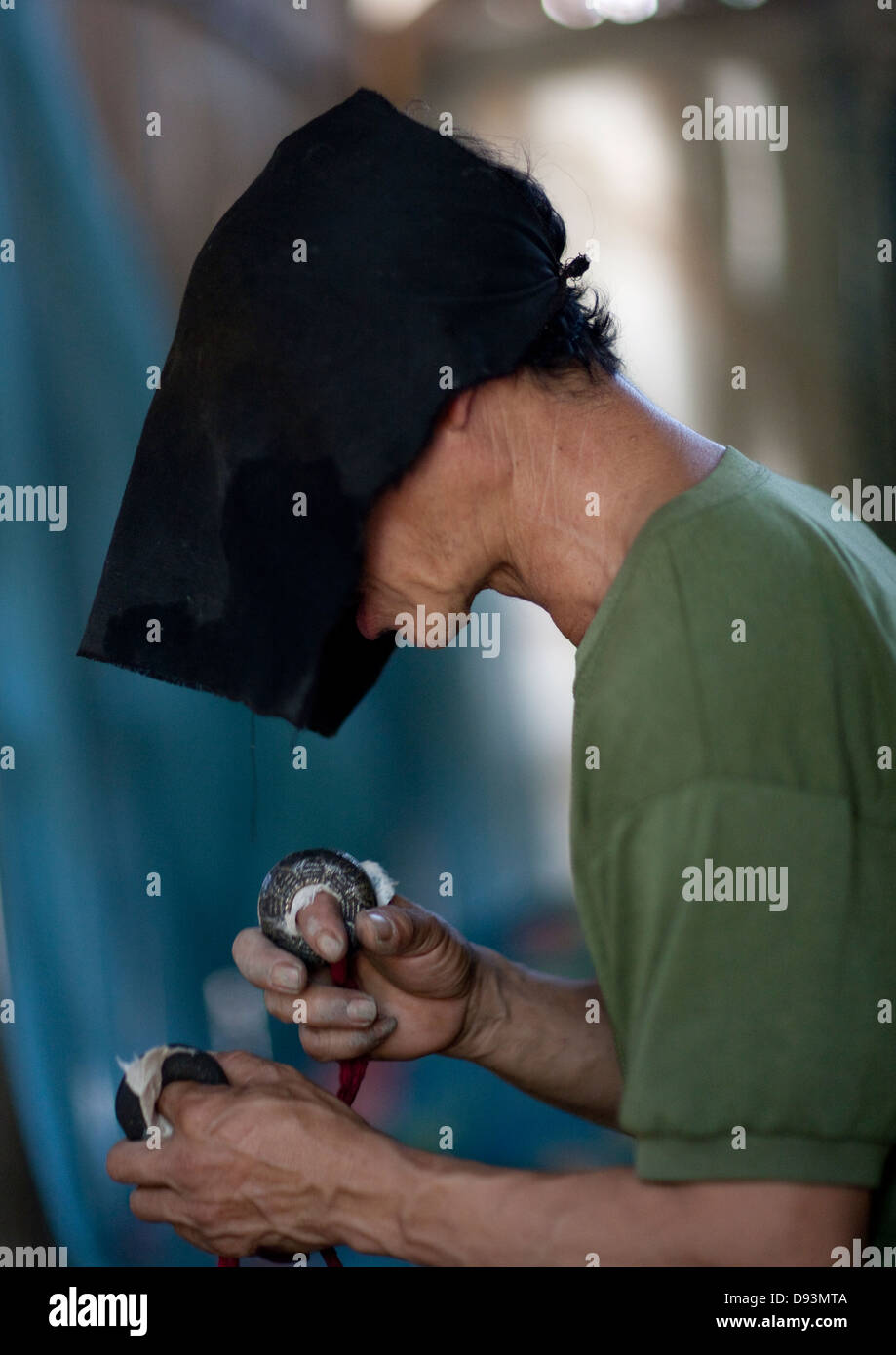 Hmong Shaman During A Ceremony, Muang Sing, Laos Stock Photo - Alamy