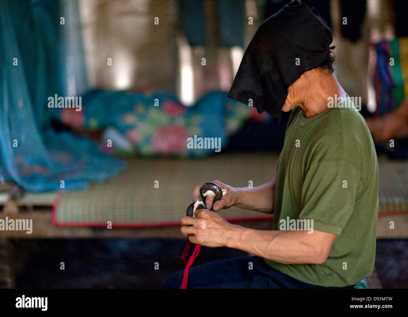 Hmong Shaman During A Ceremony, Muang Sing, Laos Stock Photo - Alamy