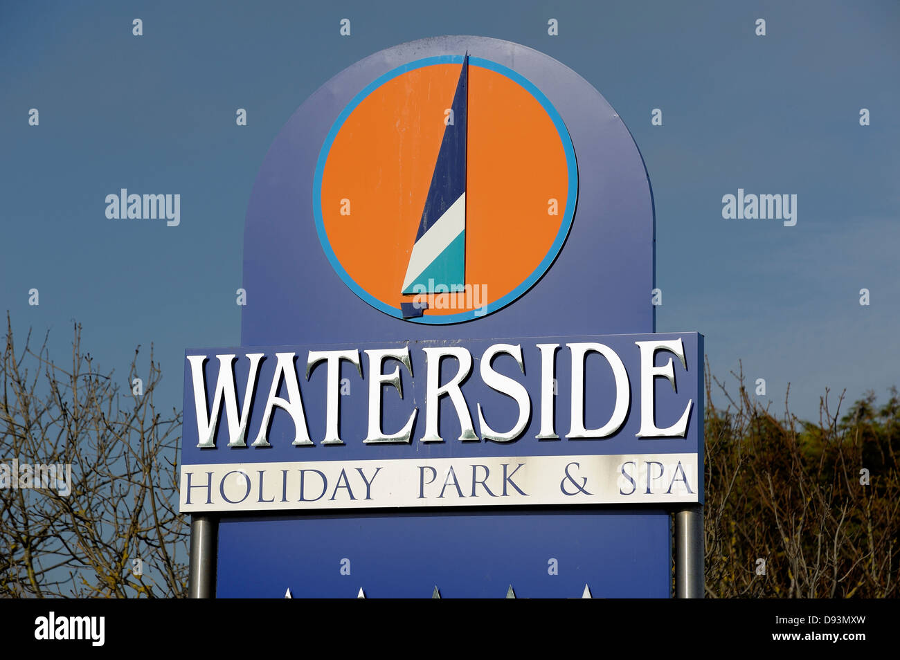 Waterside holiday park sign bowleaze cove Weymouth Dorset England uk ...