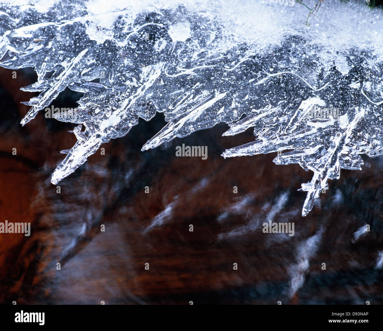 Patterns in ice Stock Photo - Alamy