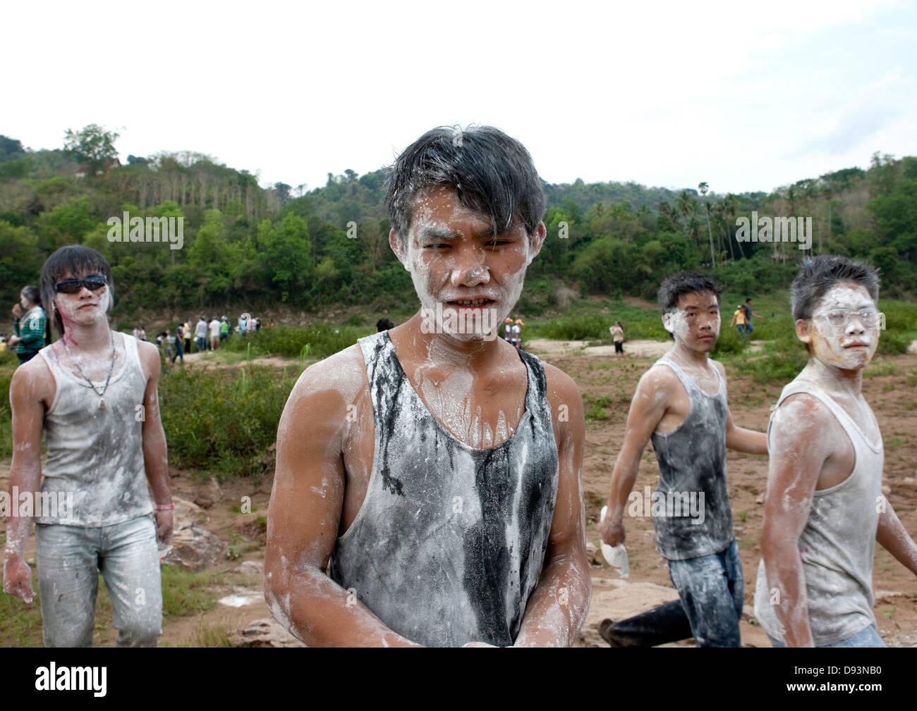 Laos mekong songkran hi-res stock photography and images - Alamy
