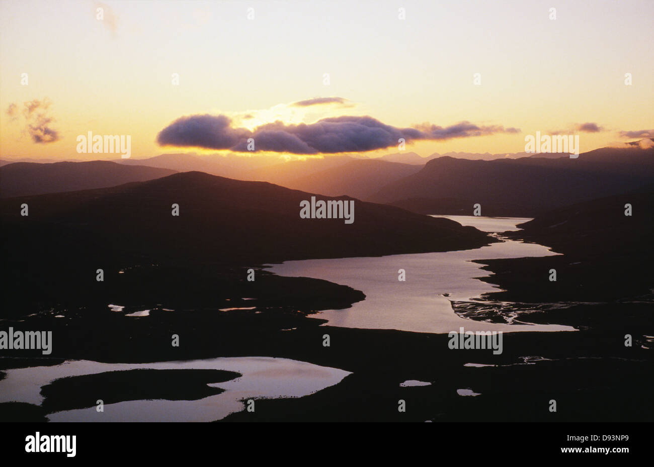 Scene at dusk, elevated view Stock Photo - Alamy