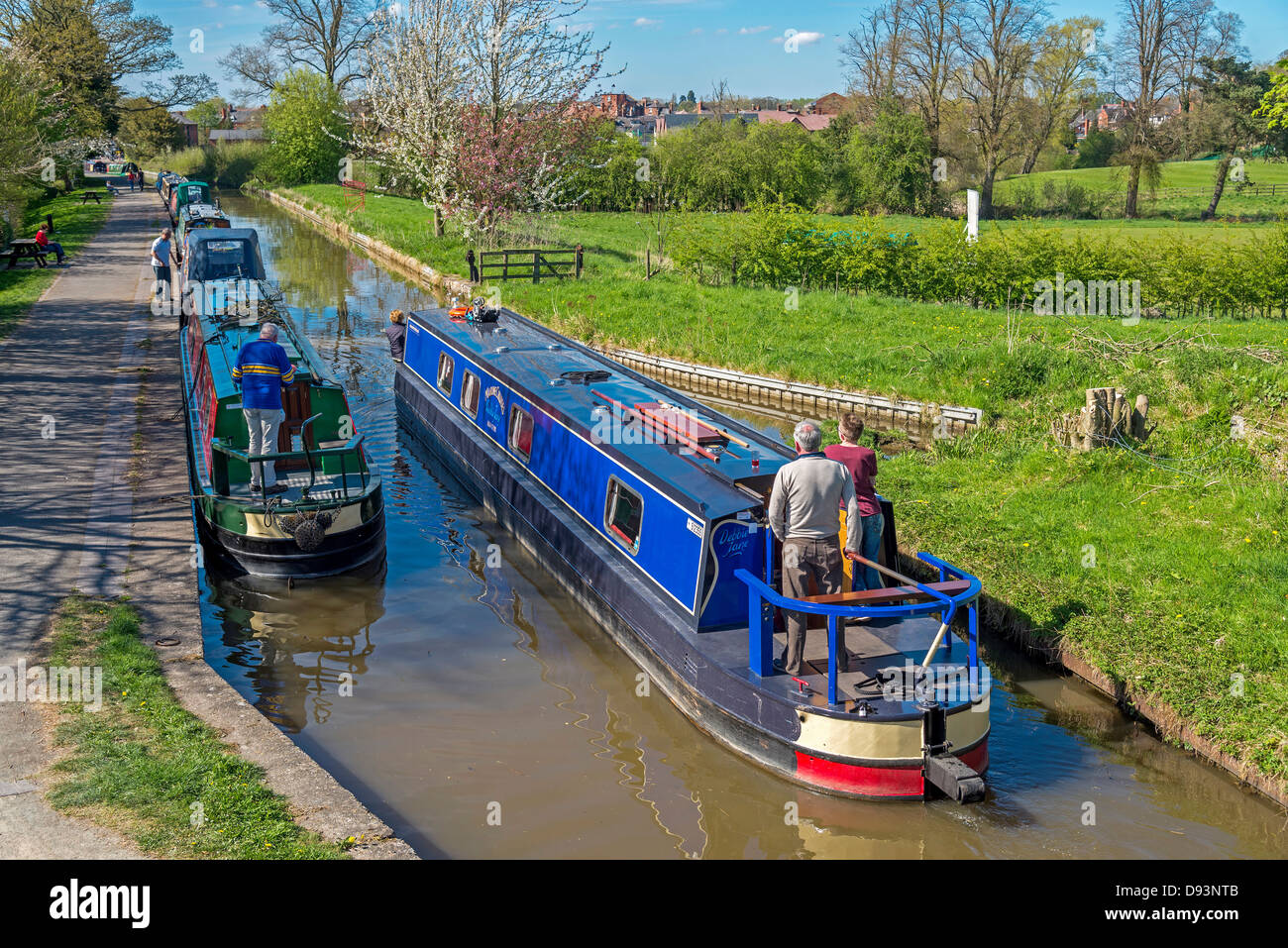 Shropshire Union Canal at Ellesmere Wharf . Ellesmere Shropshire ...