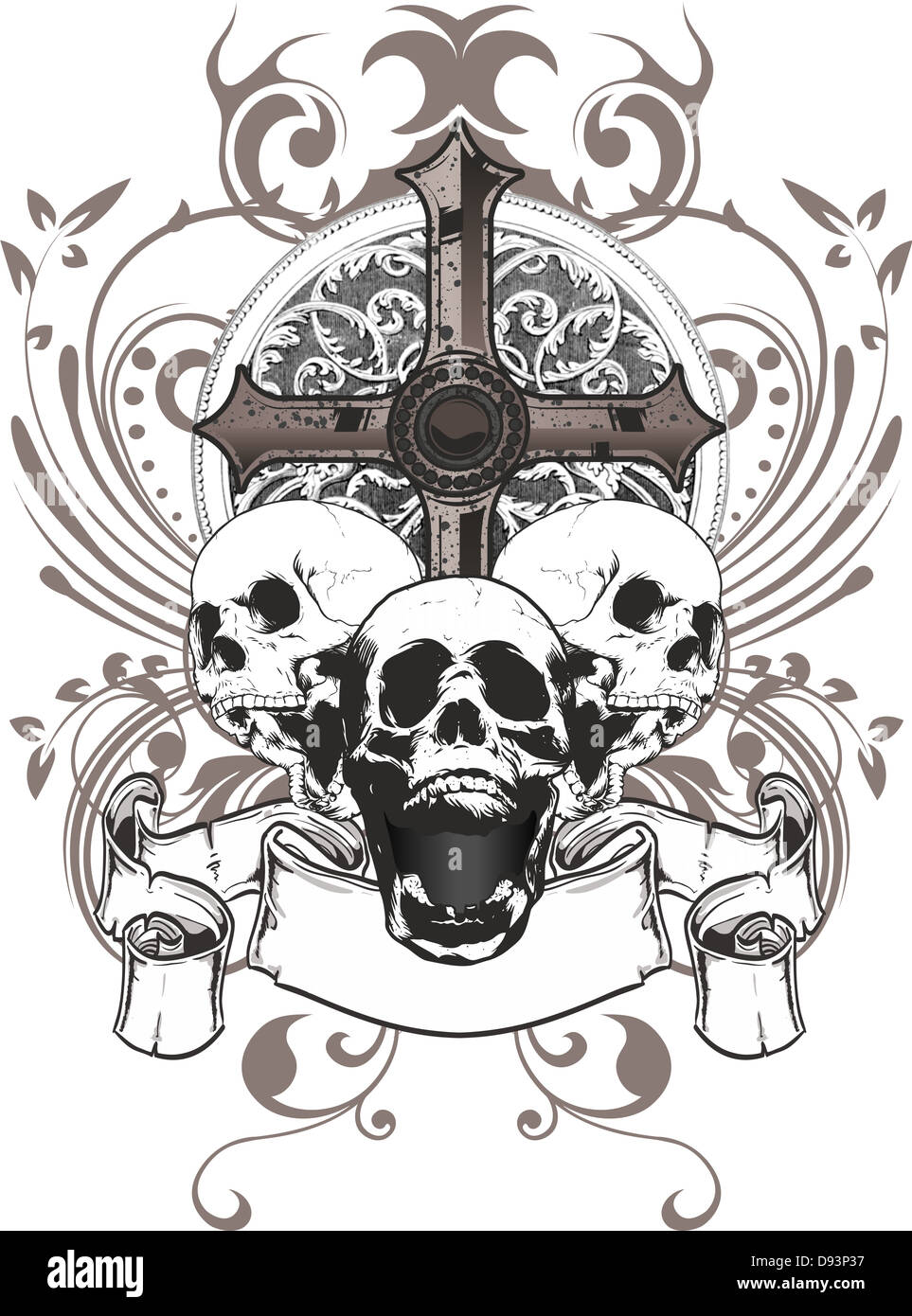 Drawings Of Skulls And Crosses