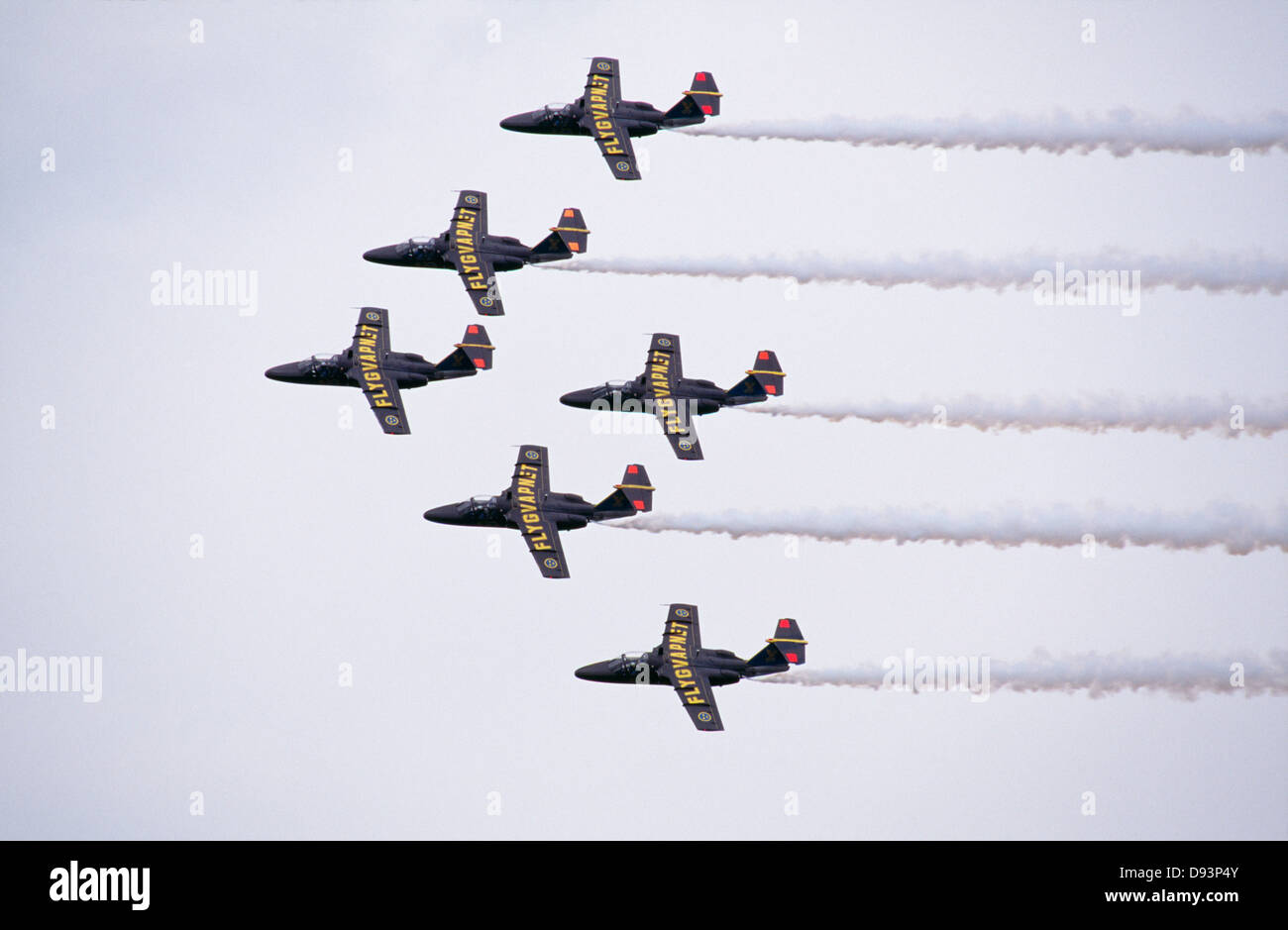 Fighter planes in sky, low angle view Stock Photo - Alamy