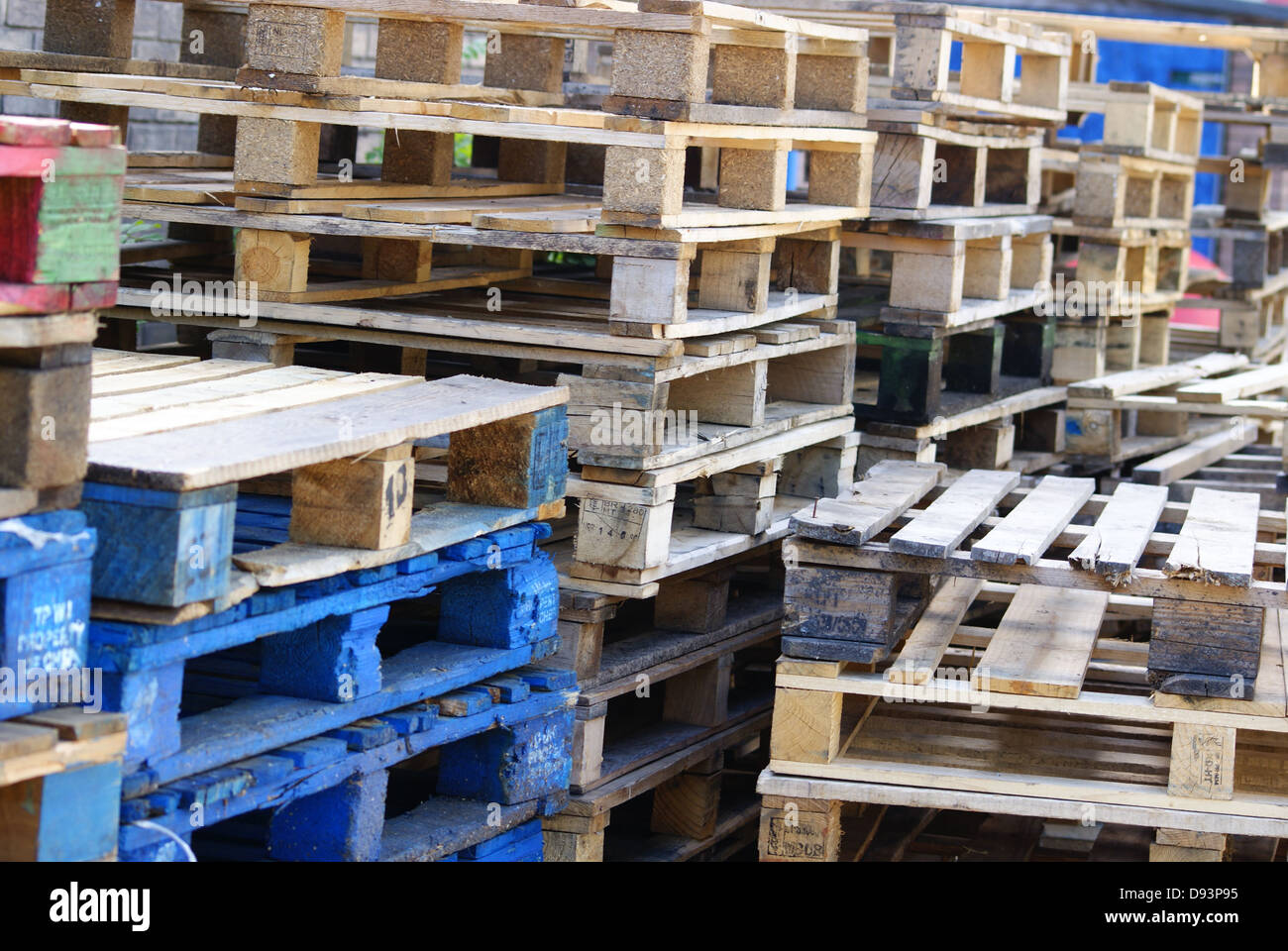 Stacked pallet hi-res stock photography and images - Alamy