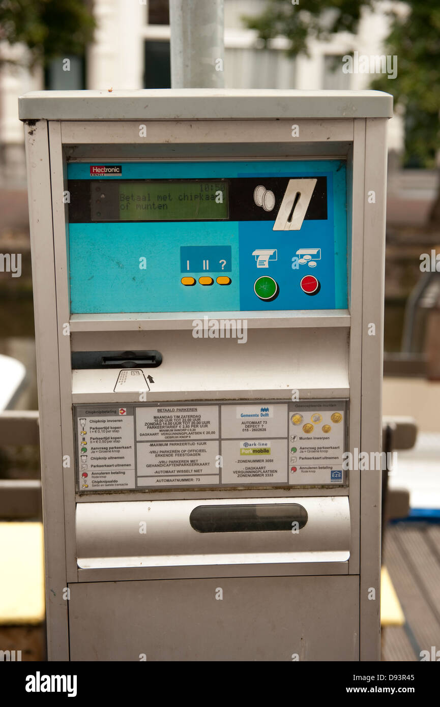 Dutch Car Parking Ticket Payment machine Delft Holland Netherlands ...