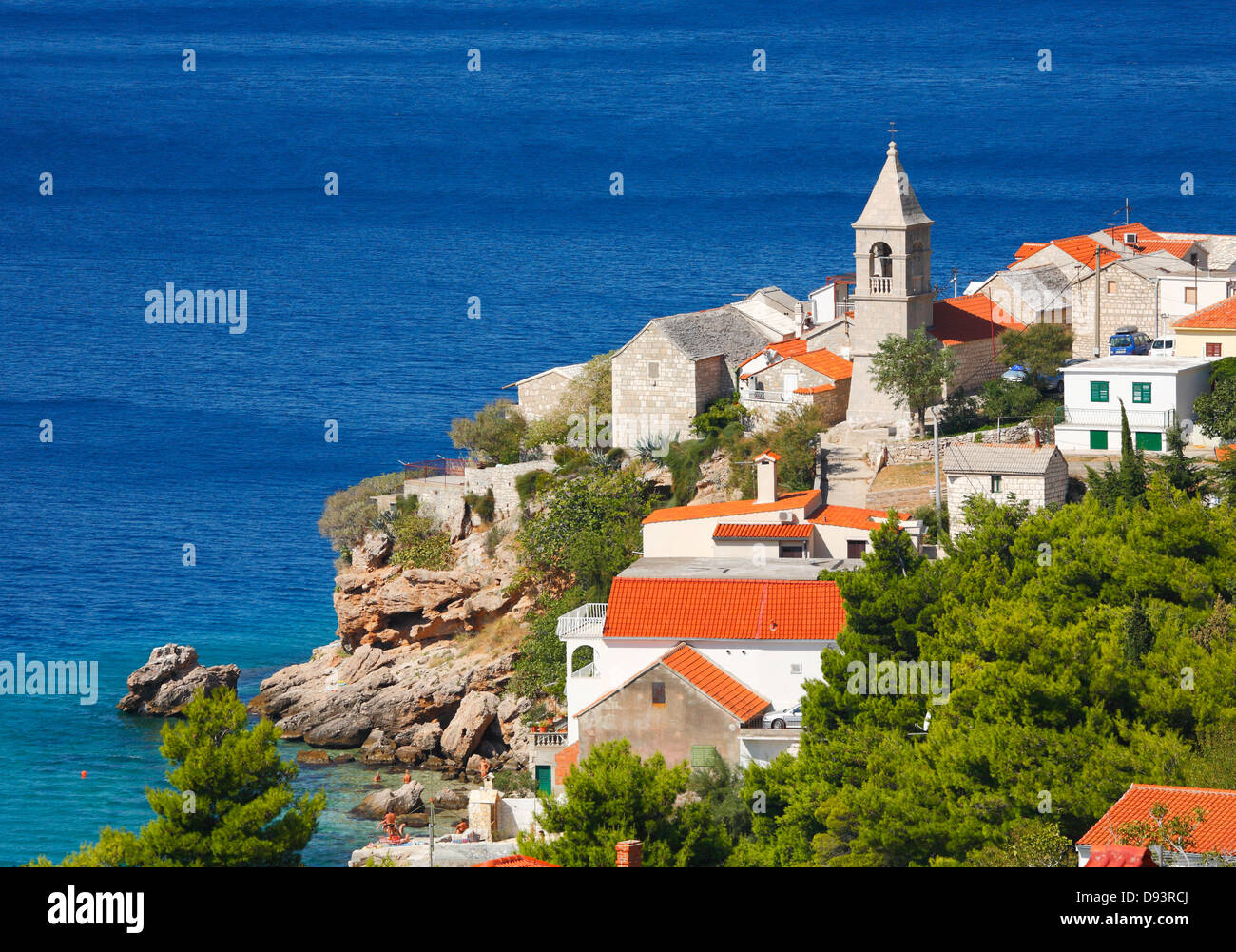 Pisak town, Croatia, Makarska Riviera Stock Photo - Alamy