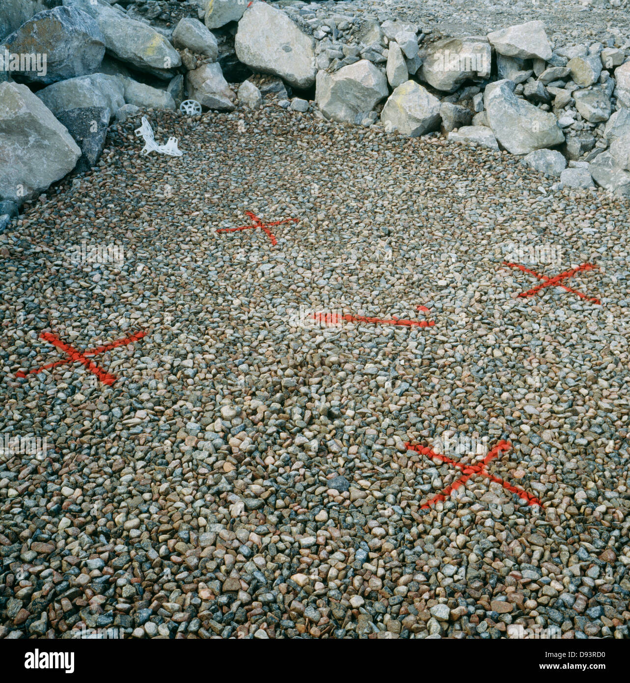 Markings on pebbles Stock Photo - Alamy