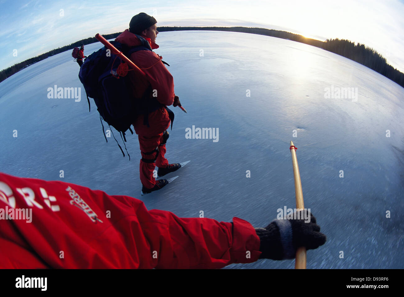 Long-distance skating on bare ice Stock Photo - Alamy
