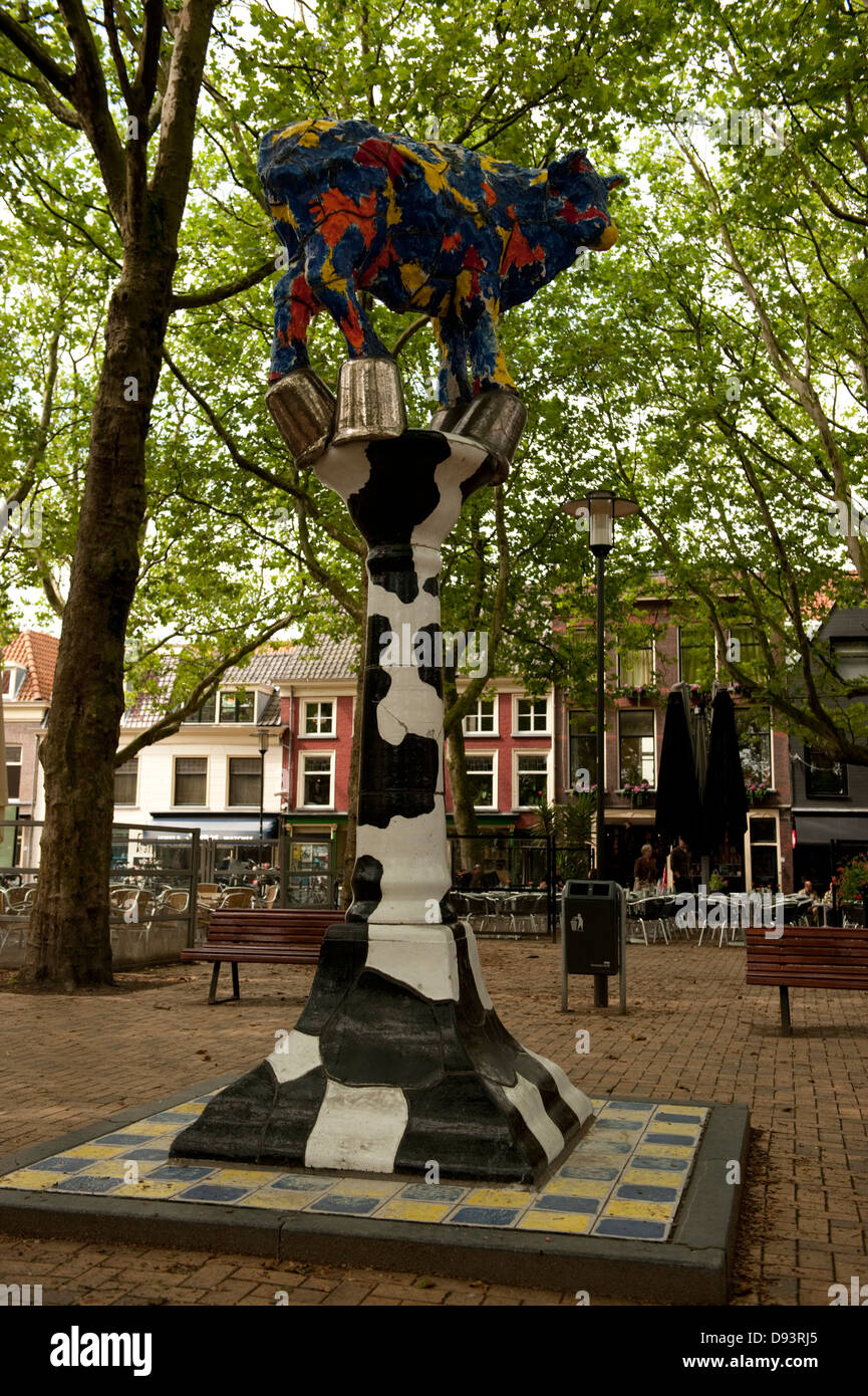 Cattle Market Cow Statue Delft Holland Netherlands Europe Stock Photo ...