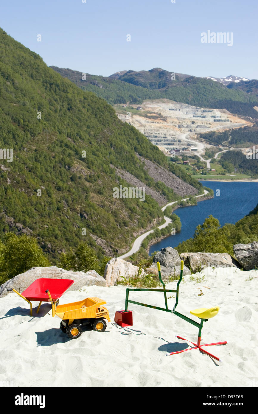 Toys on a mountain Stock Photo - Alamy