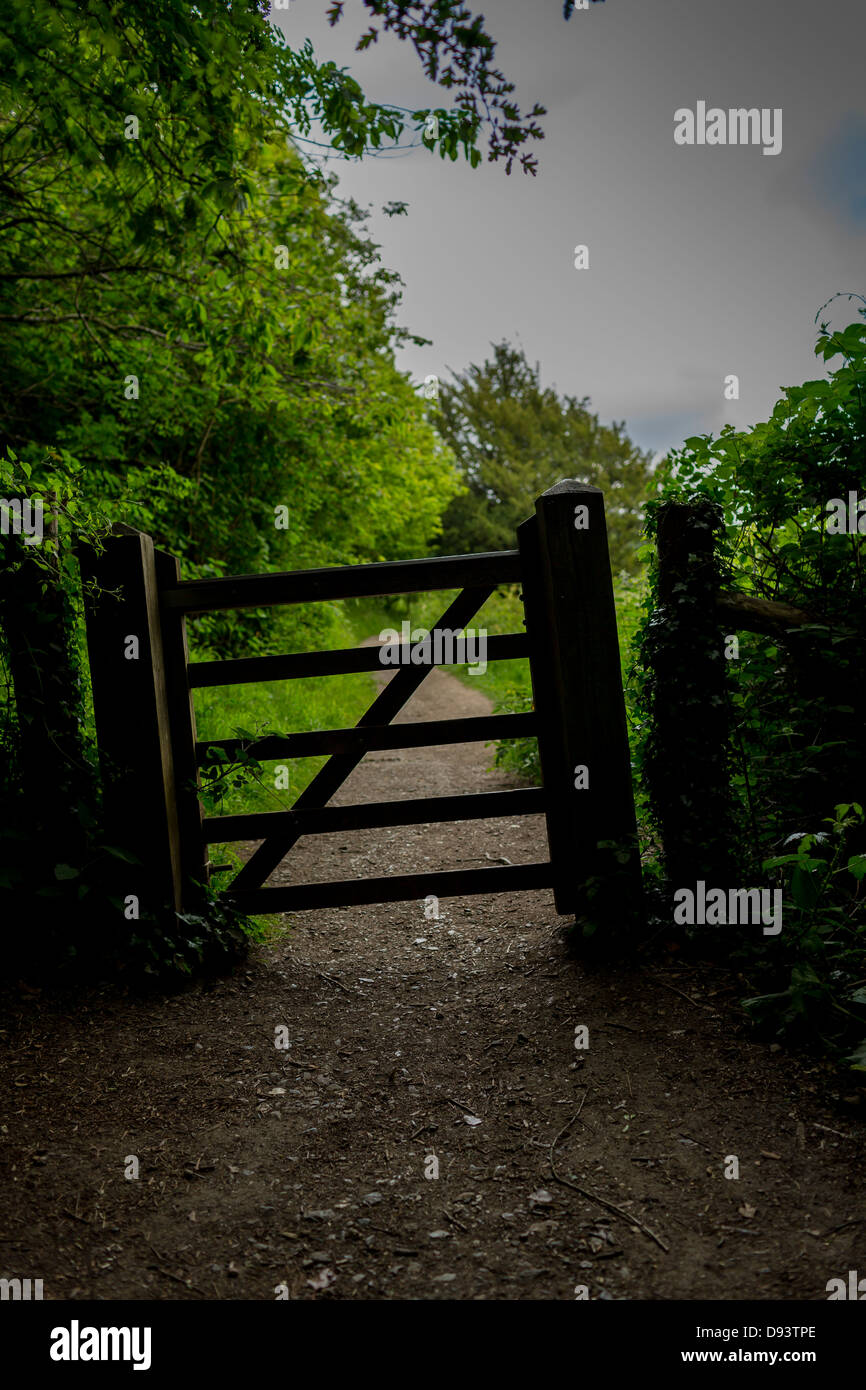 Gate and Path Beyond Stock Photo - Alamy