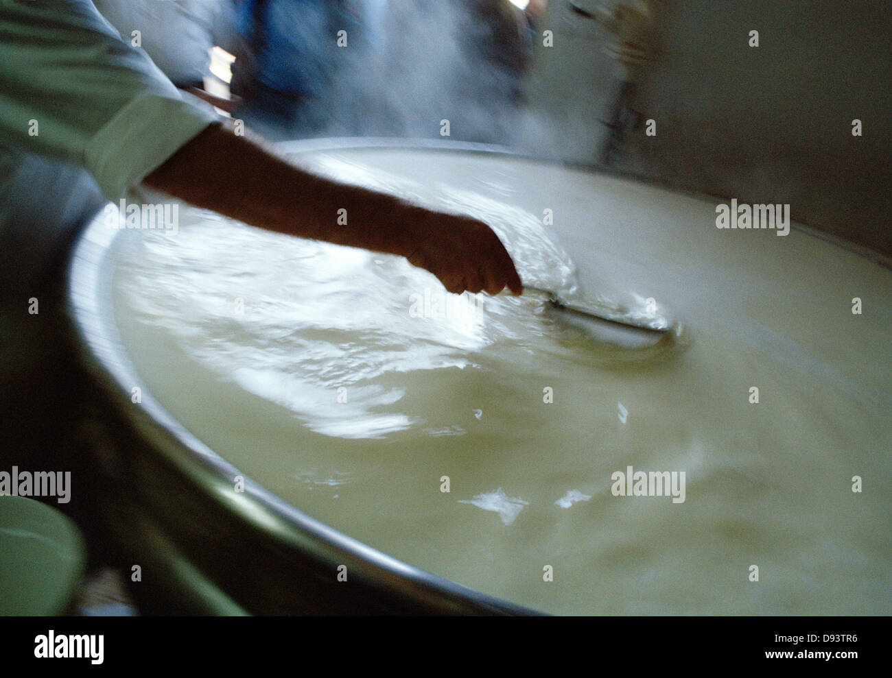 Making chees in Italy Stock Photo - Alamy