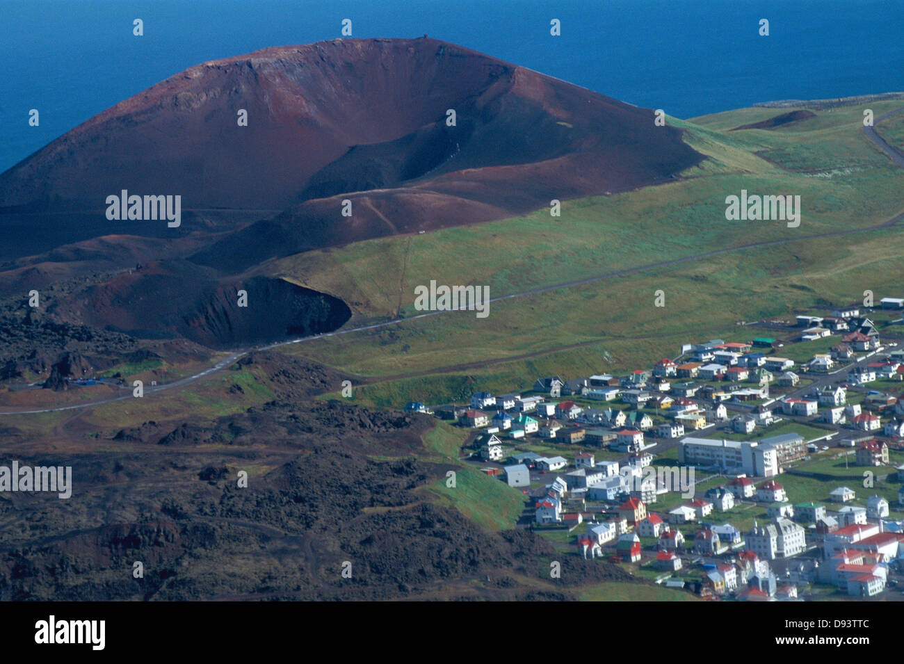 A village close to a volcano Stock Photo - Alamy