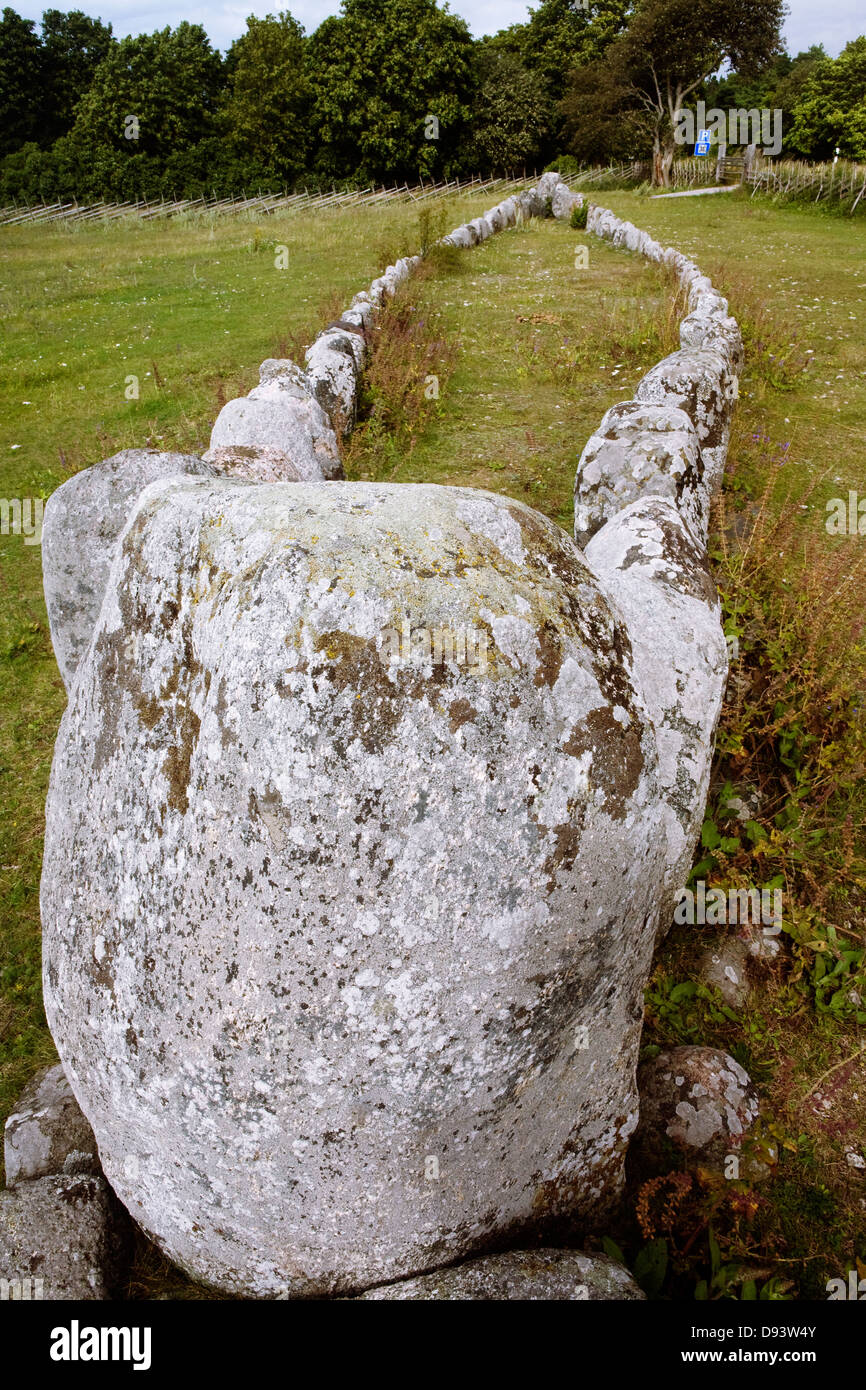 Stone ship, Sweden Stock Photo - Alamy