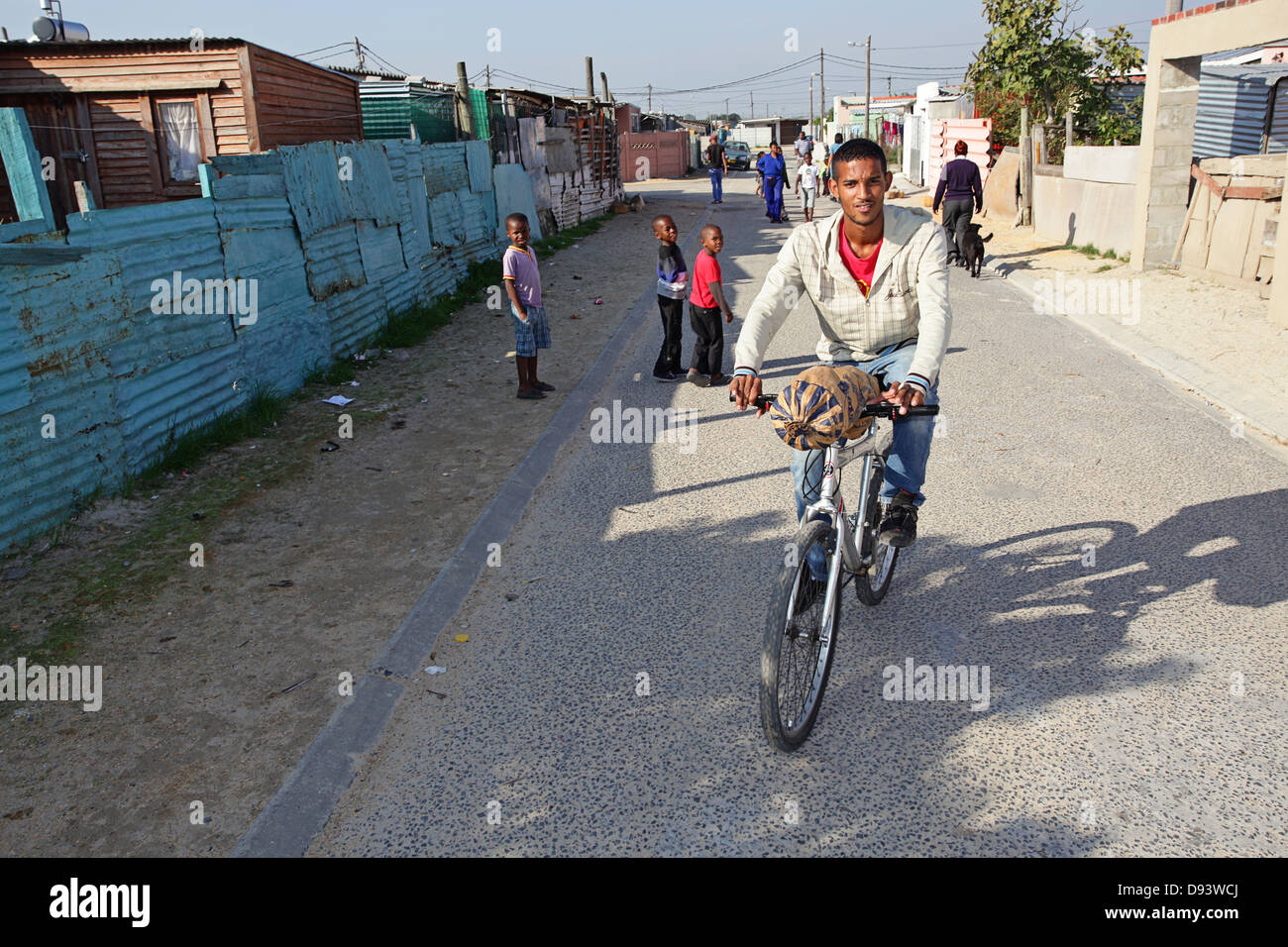 Photos of daily life in the township of Delft, South Africa Stock Photo ...