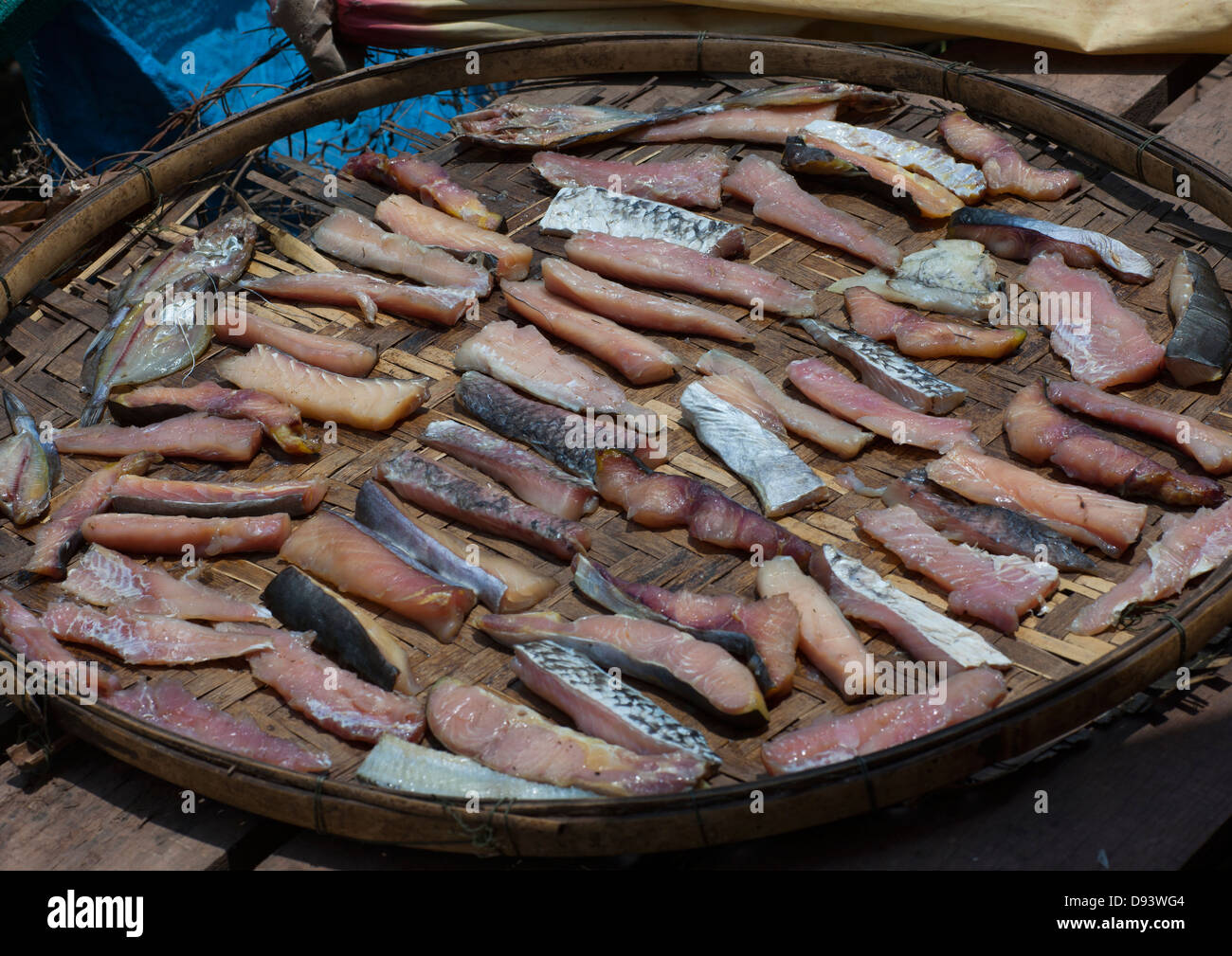 Dried Fish In A Market, Vientiane, Laos Stock Photo - Alamy