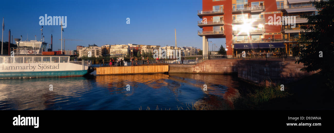 People on a quay in Stockholm Stock Photo - Alamy