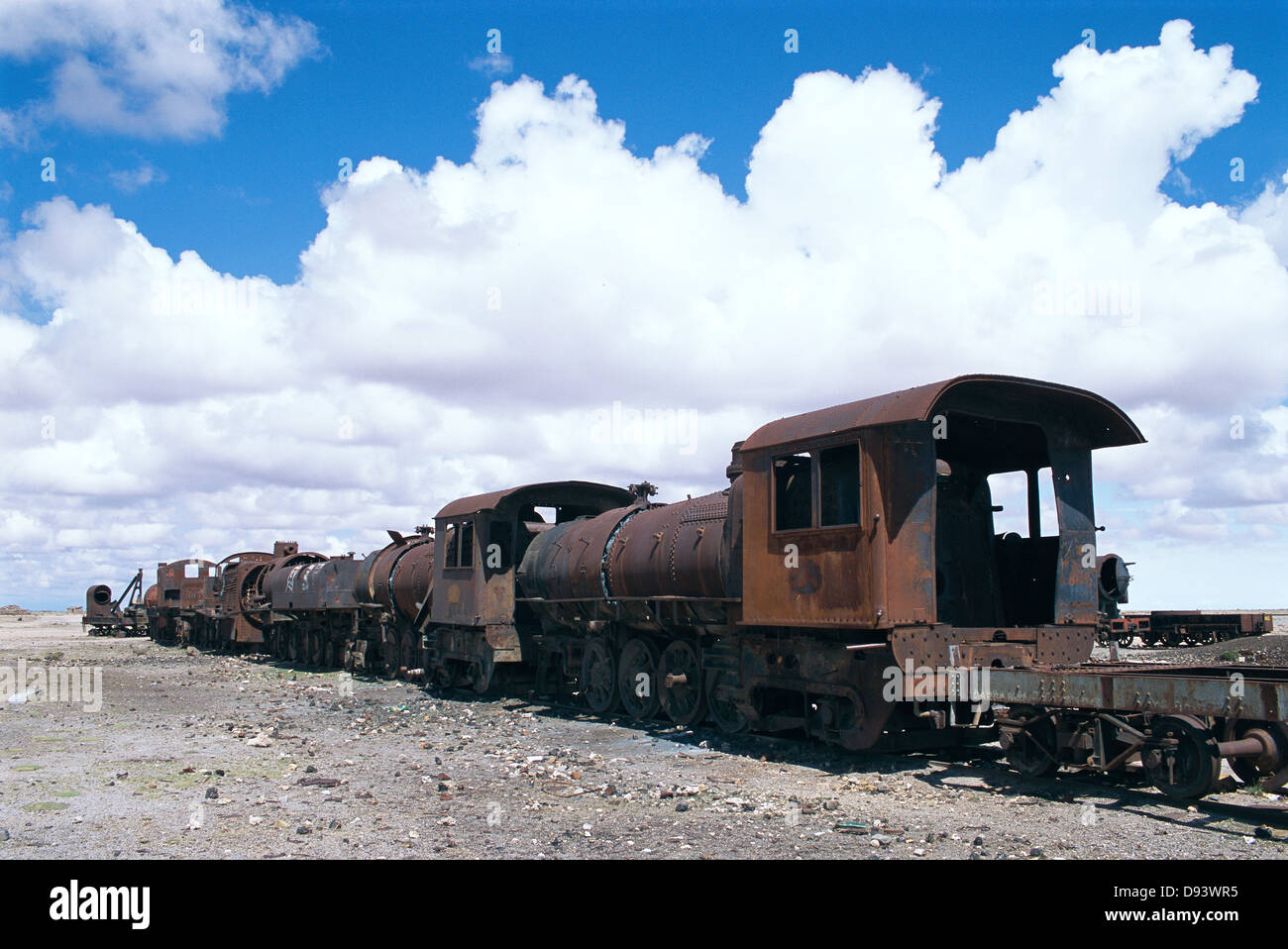 Rusty train in the desert Stock Photo - Alamy